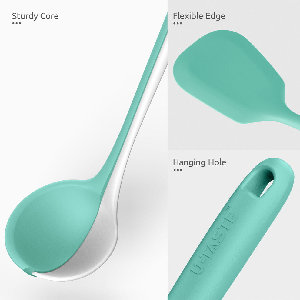 U-Taste Silicone Kitchen Cooking Utensils Set with High Heat Resistant ...